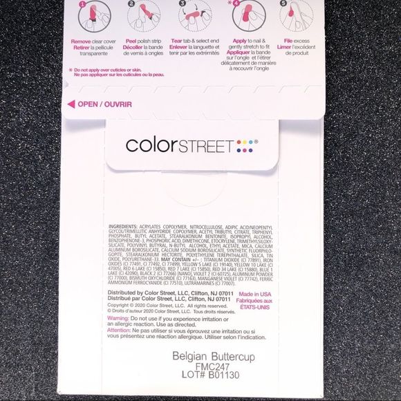Color Street | Makeup | 28 Belgium Buttercup Color Street Nail Strips ...